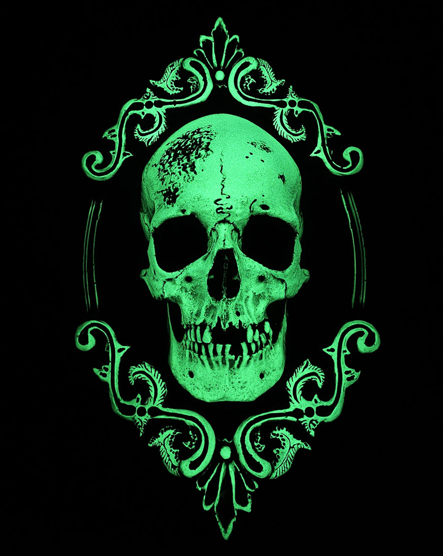 Large Glow in the Dark Filigree Skull Plaque – Skull Shoppe